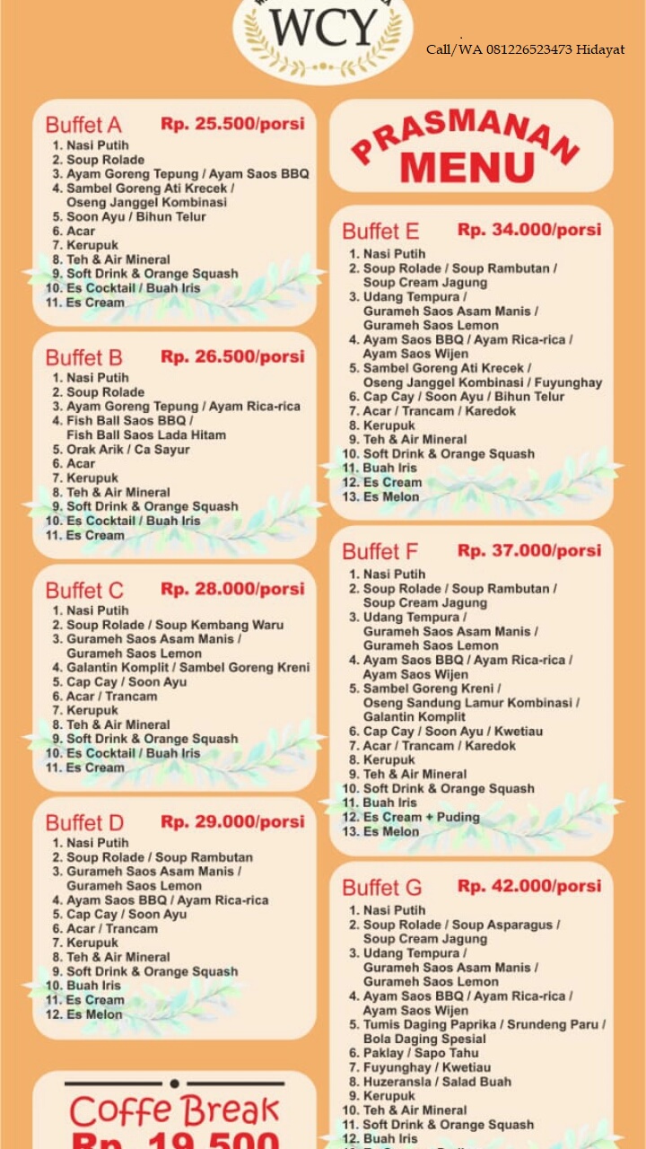 Daftar Harga Menu Paket Katering (Nego Sesuai Budget) | Pusat Wedding ...